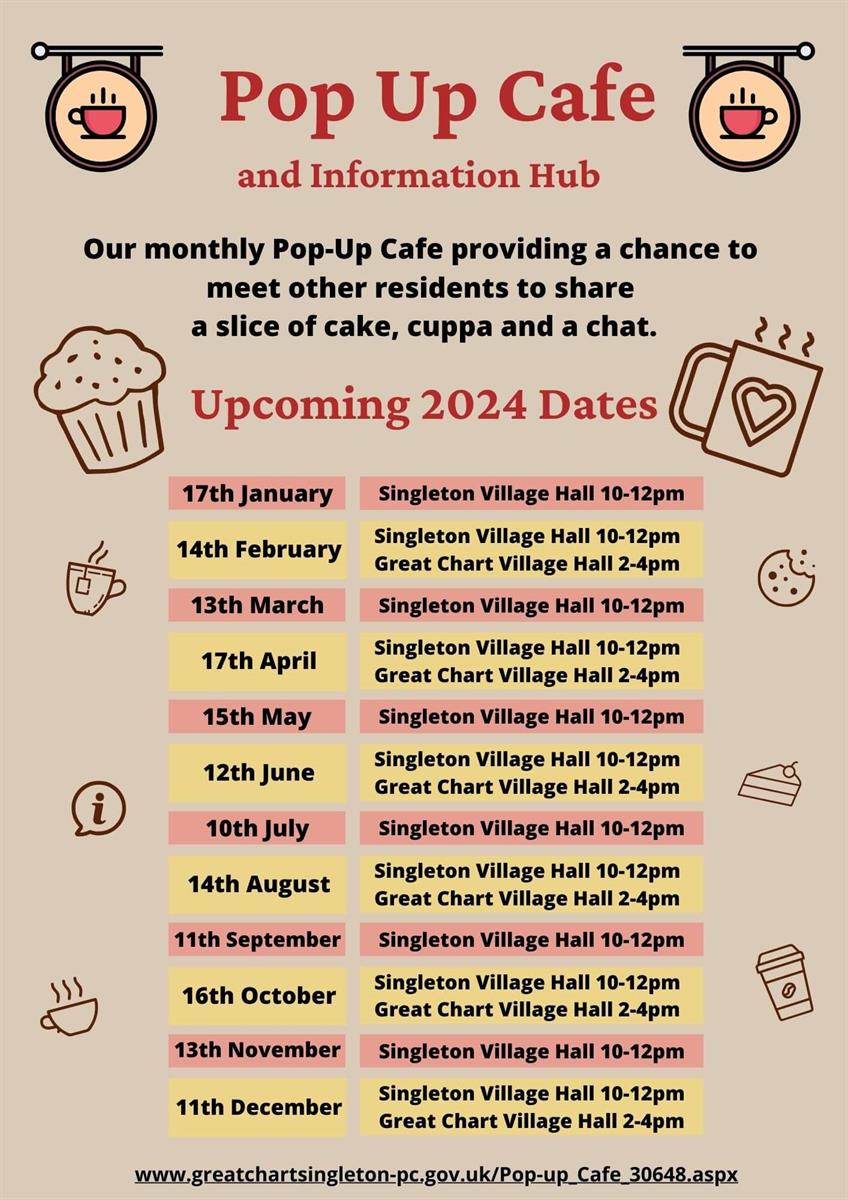 Pop-up Cafe - Great Chart with Singleton Parish Council